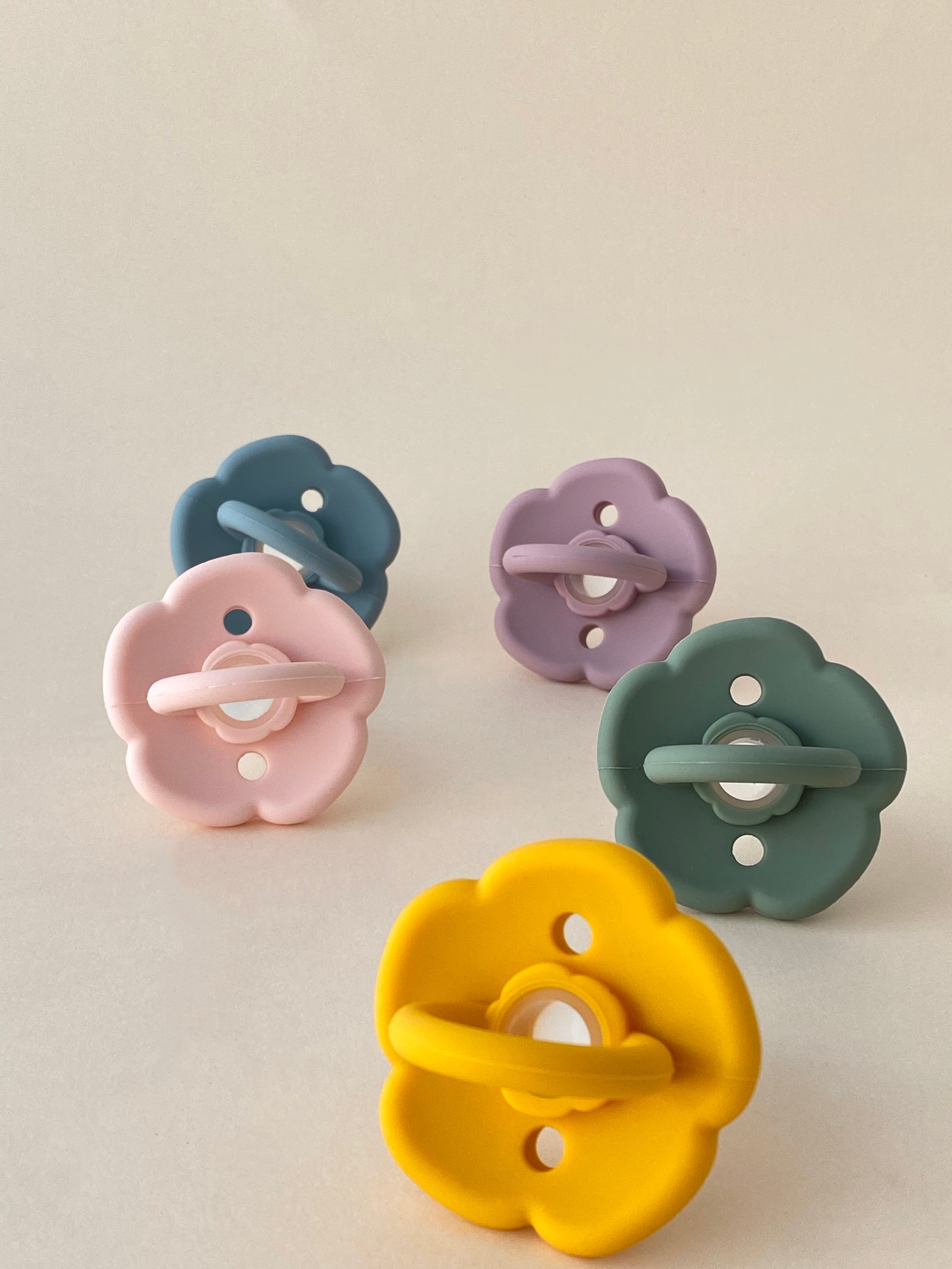 Silicone Flower Pacifier Set of 2 | Soft Baby Soother – Hugsy Kid’s Store